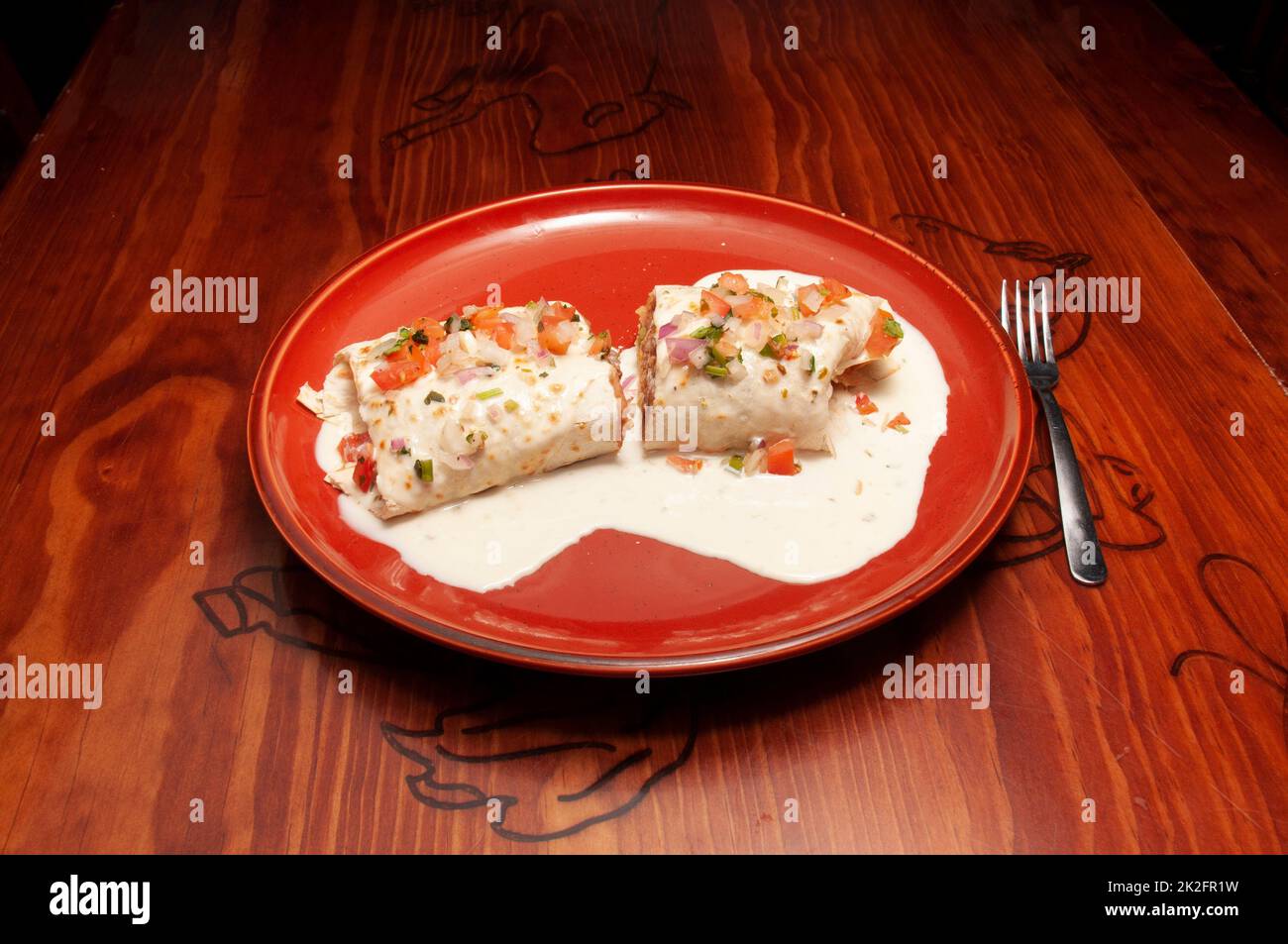 Authentic Mexican Burrito Stock Photo - Alamy