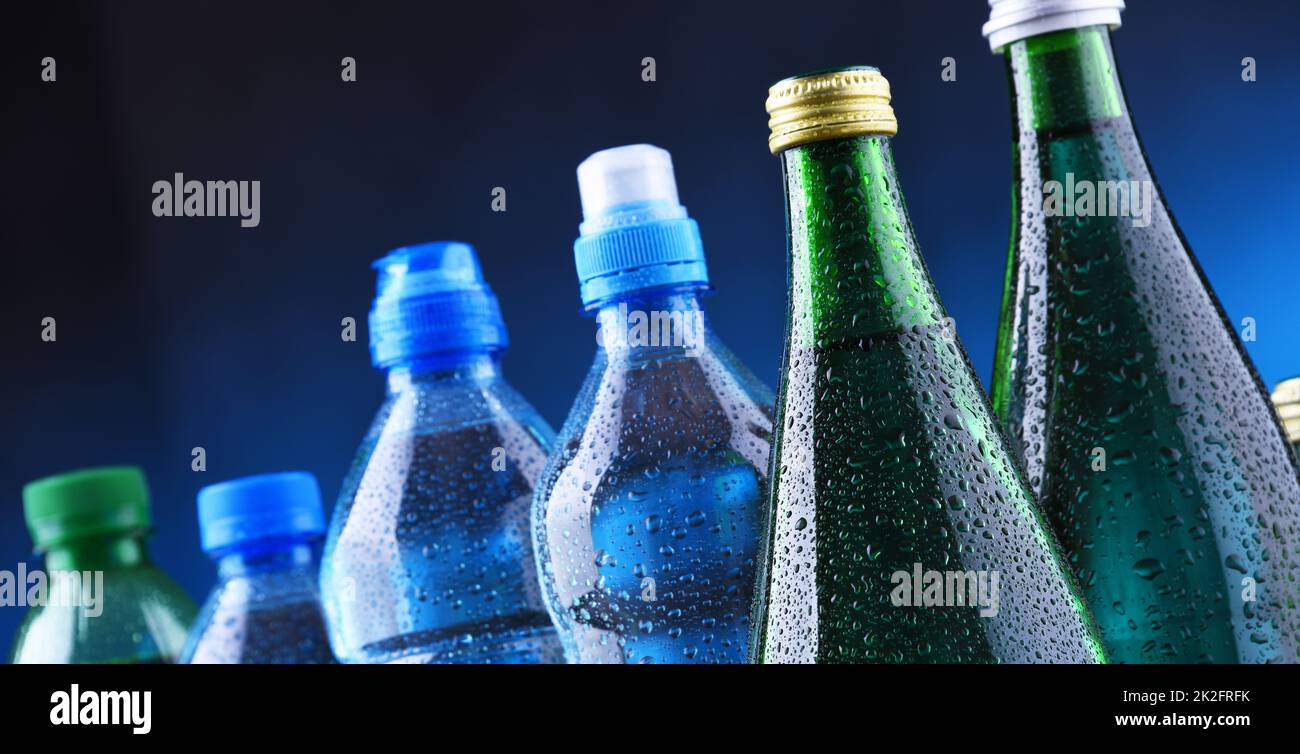 Different bottles plastic glass hi-res stock photography and images - Alamy
