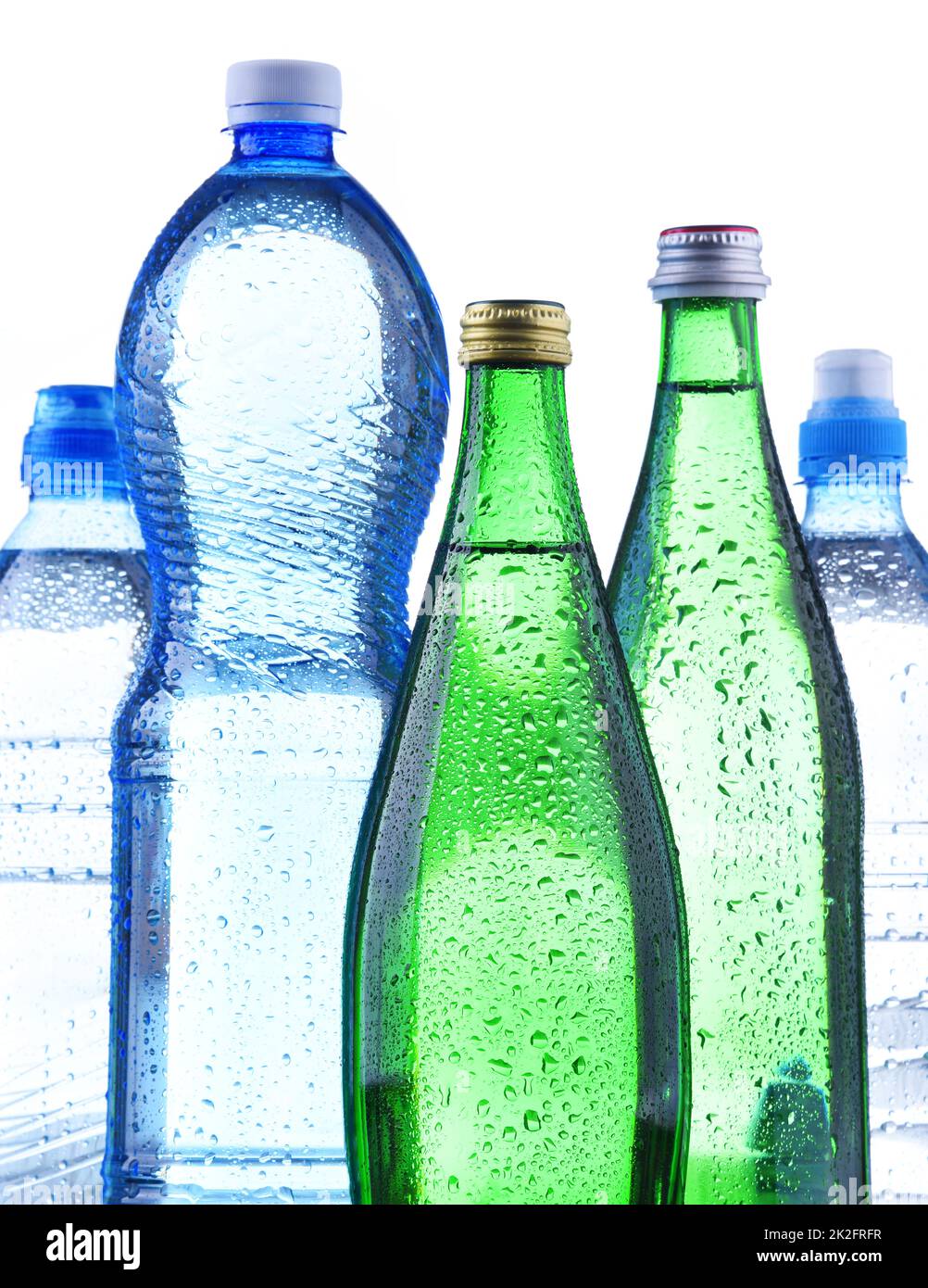 Different sorts of bottles containing mineral water Stock Photo - Alamy