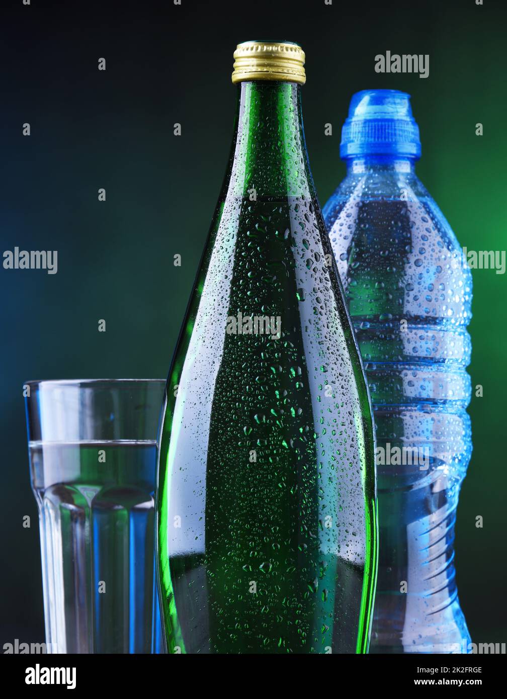 Different sorts of bottles containing mineral water Stock Photo - Alamy