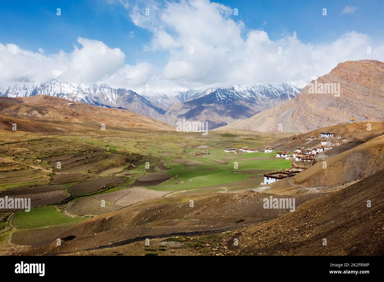 Langza village in Himalayas Stock Photo - Alamy