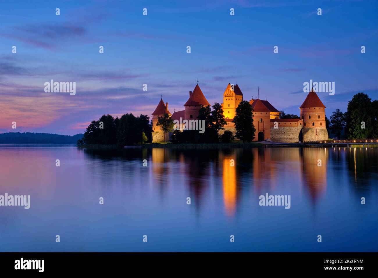 Trakai Island Castle in lake Galve, Lithuania Stock Photo - Alamy
