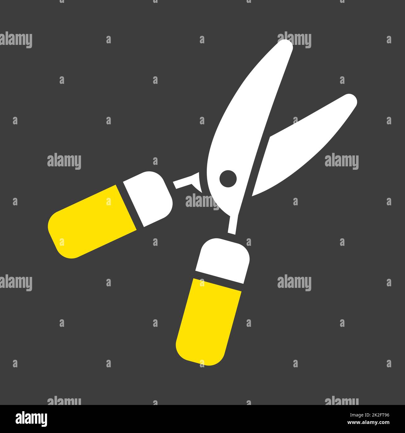Garden shears vector icon, hedge shears sign Stock Photo - Alamy