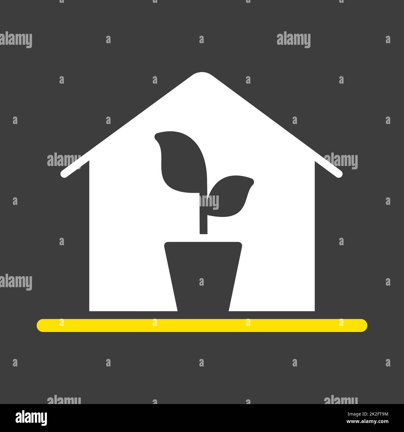 Greenhouse with seedlings inside vector icon Stock Photo - Alamy