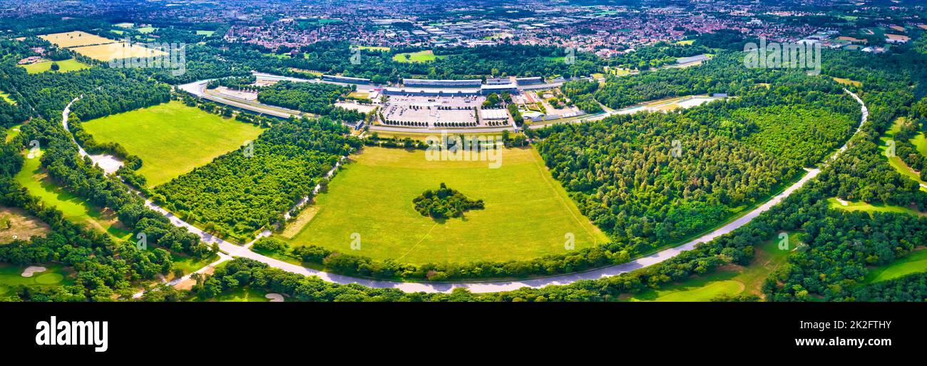 Aerial panoramic view of Monza race circut near Milano Stock Photo - Alamy