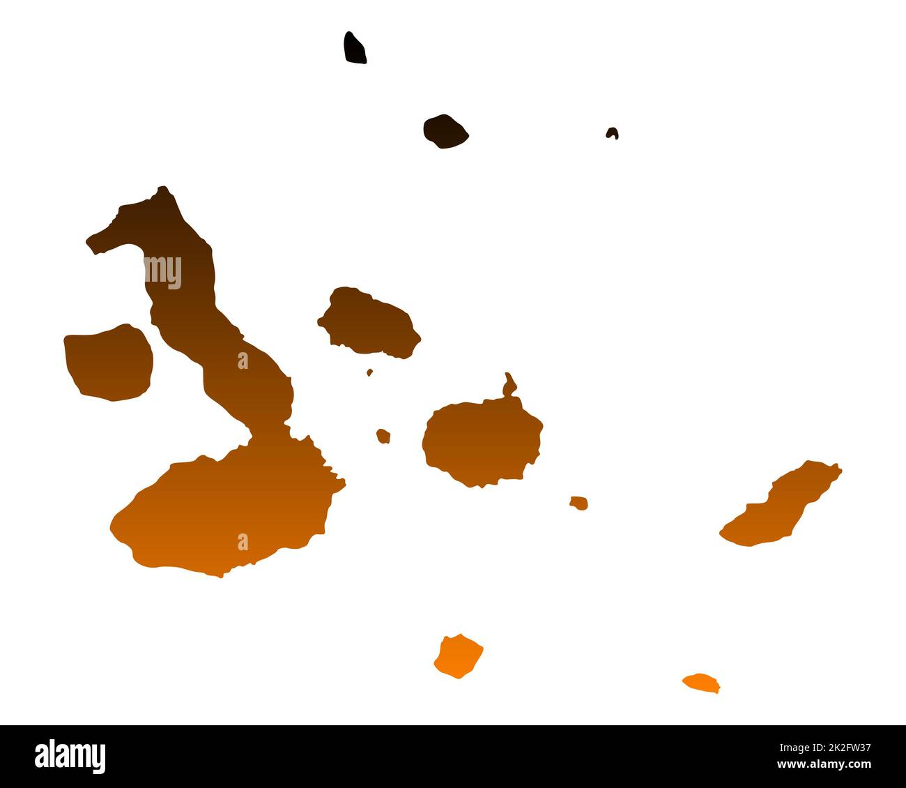 Map of Galapagos Islands Stock Photo - Alamy