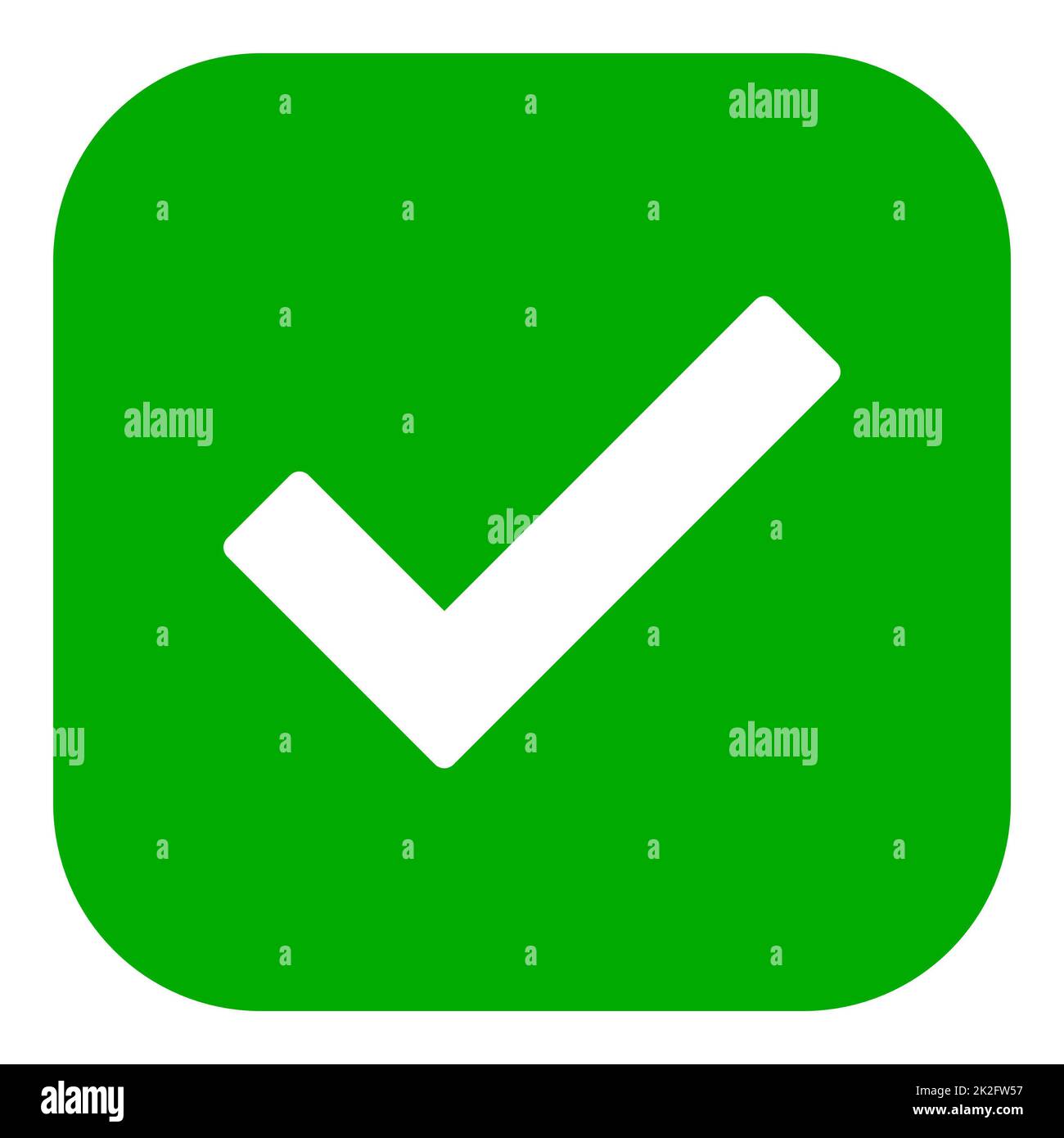 Check mark icon white app Cut Out Stock Images & Pictures - Alamy