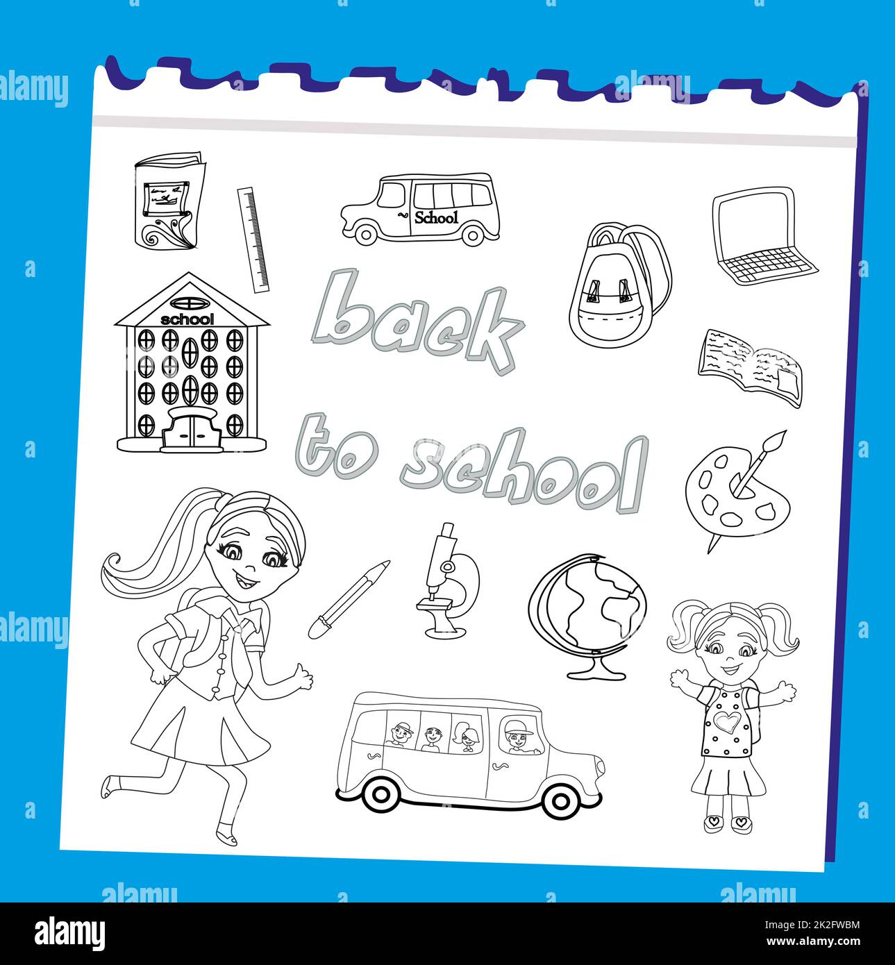 Back to school - set Stock Photo - Alamy