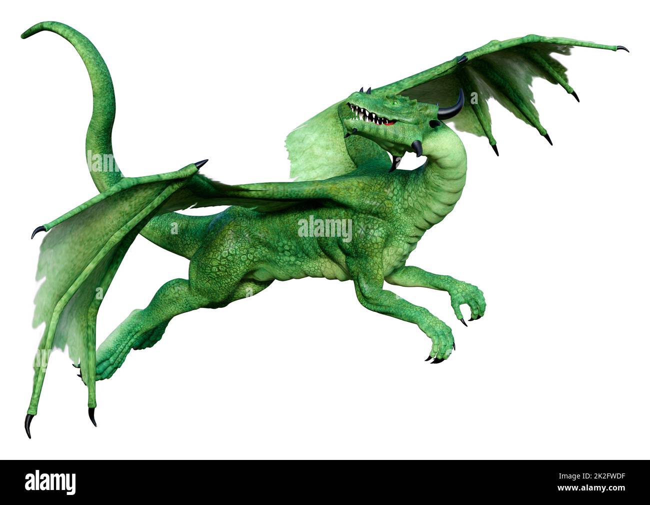 3D Rendering Fairy Tale Dragon on White Stock Photo - Alamy