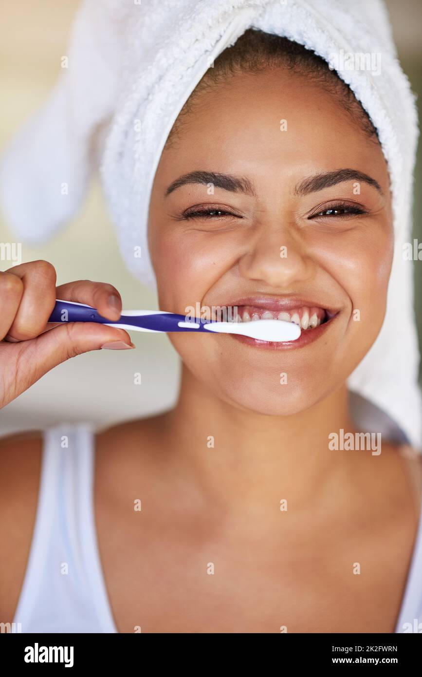 Healthy teeth are happy teeth. Portrait of a happy and attractive young ...