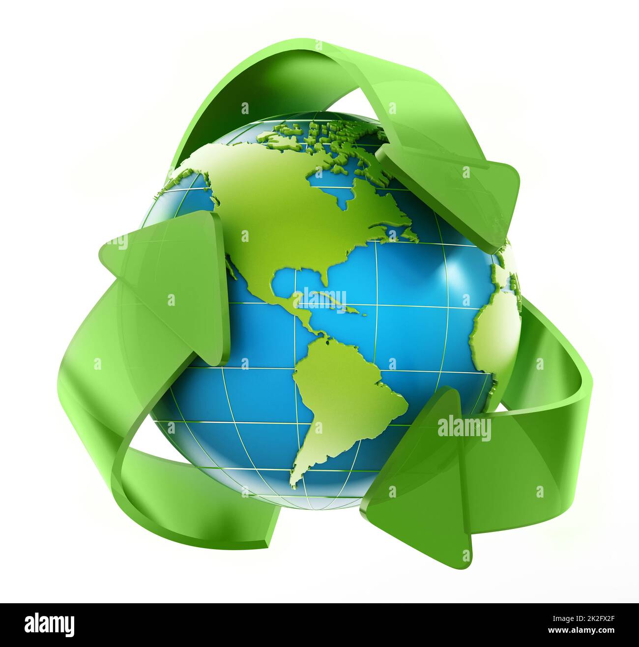 Earth in recycle symbol Stock Photo - Alamy