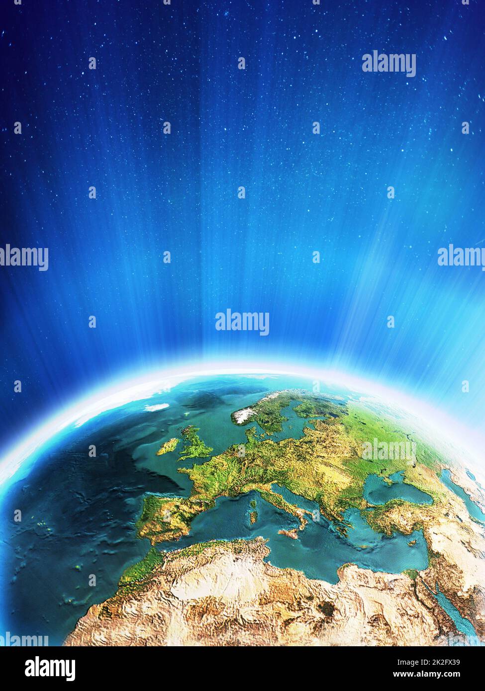 Europe light satellite view hi-res stock photography and images - Alamy