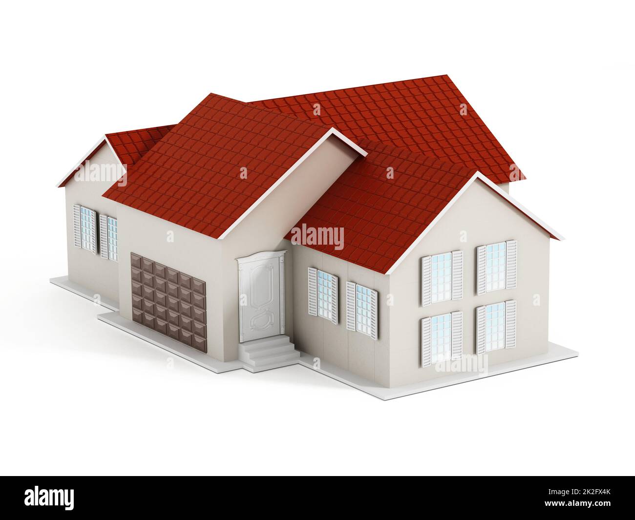 House isolated on white Stock Photo - Alamy