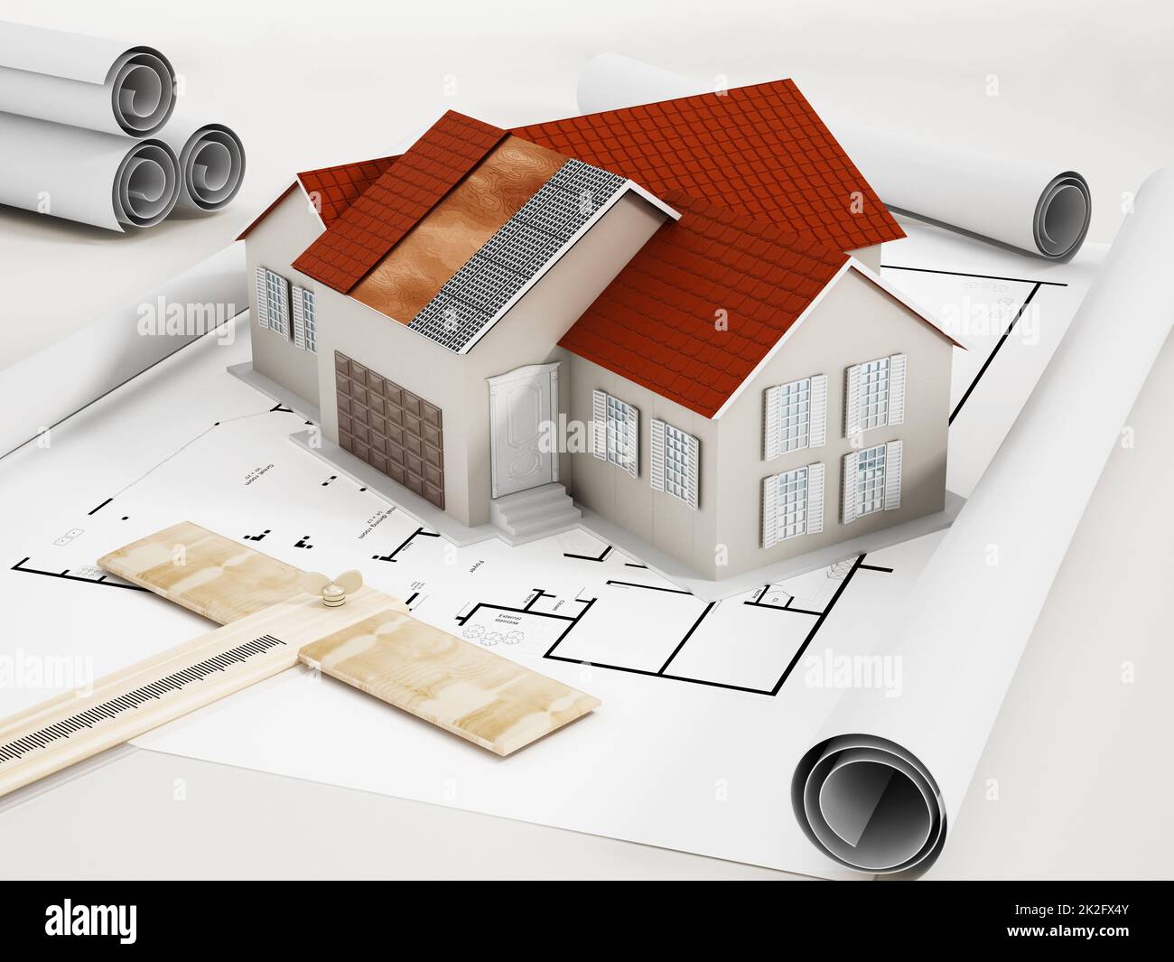 Blueprints model 3d structure hi-res stock photography and images - Alamy