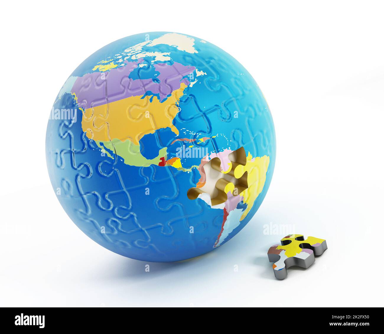 Puzzle parts forming Earth Stock Photo - Alamy
