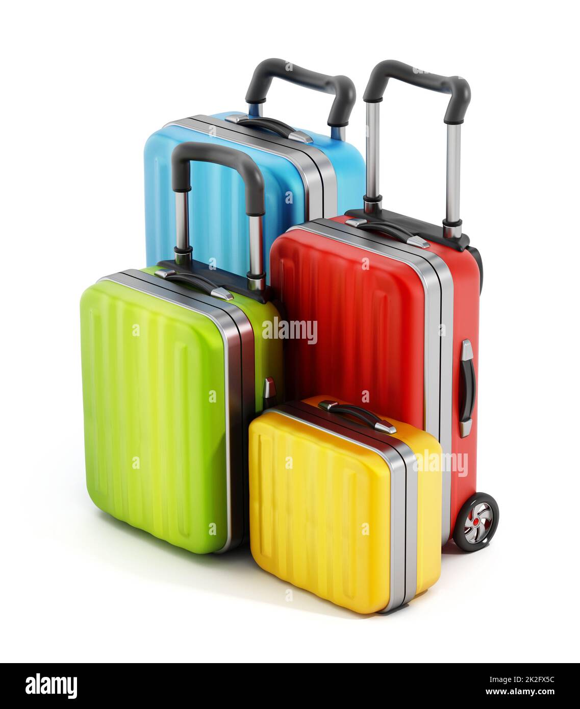 Colorful suitcases on luggage Cut Out Stock Images & Pictures - Alamy