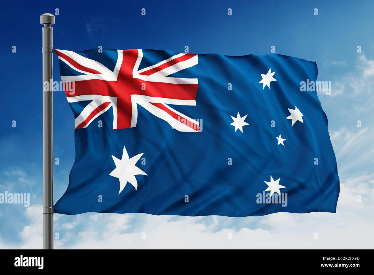 Australian flag pole hi-res stock photography and images - Alamy