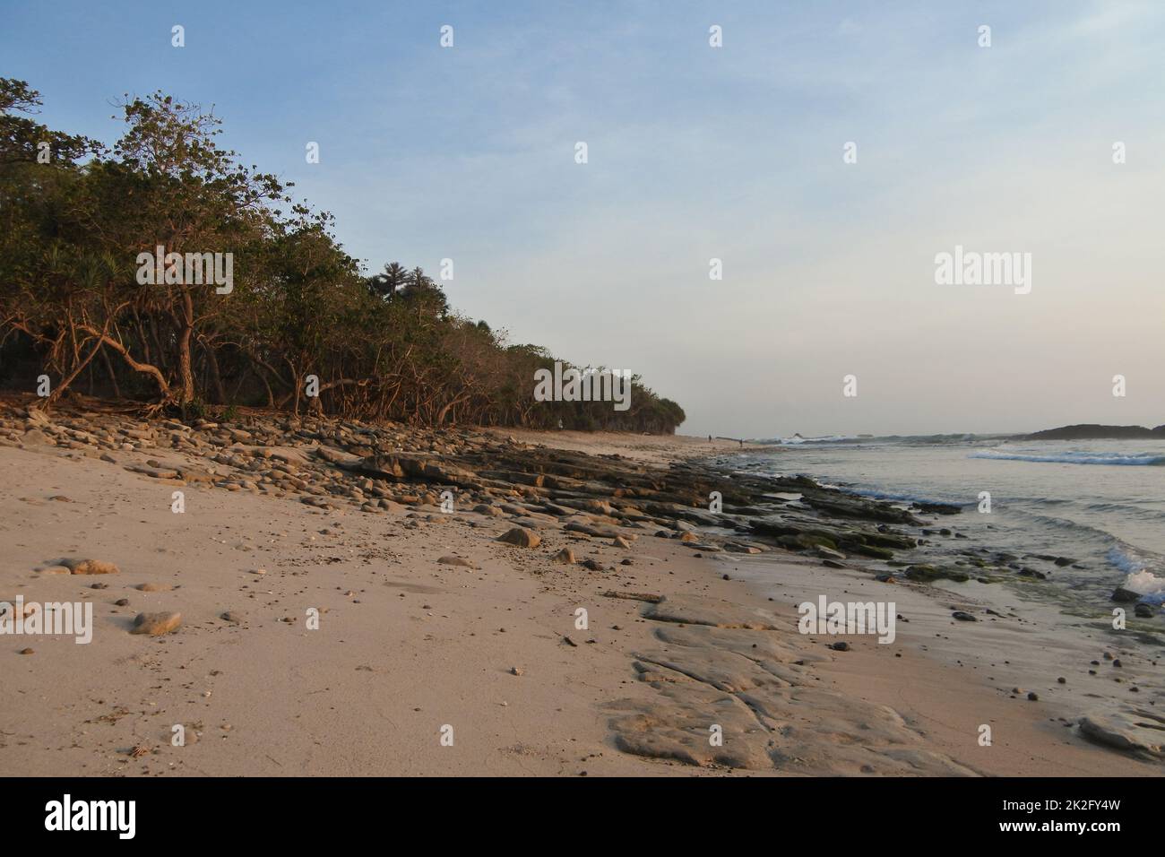 Amazing landscape around Papuma beach in Jember, Indonesia Stock Photo ...