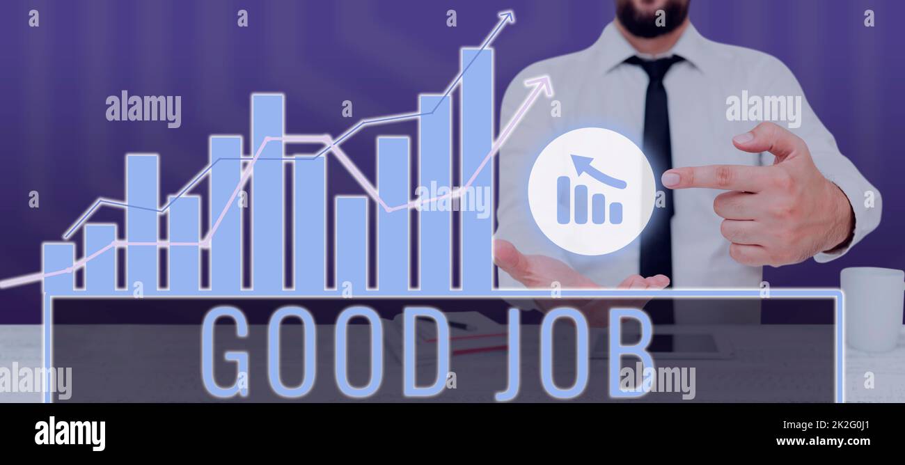 Text showing inspiration Good Job. Word Written on encourage someone ...