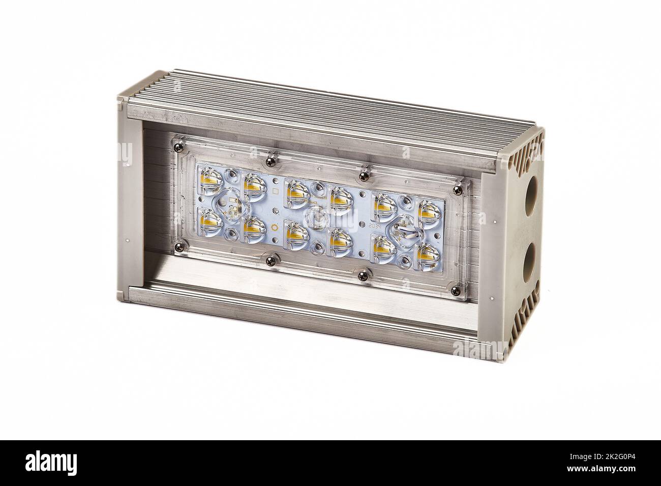 Outdoor LED lamp on white insulated background Stock Photo - Alamy