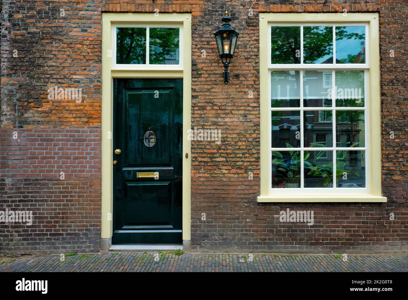 Old house door and window. Delft, Netherlands Stock Photo - Alamy