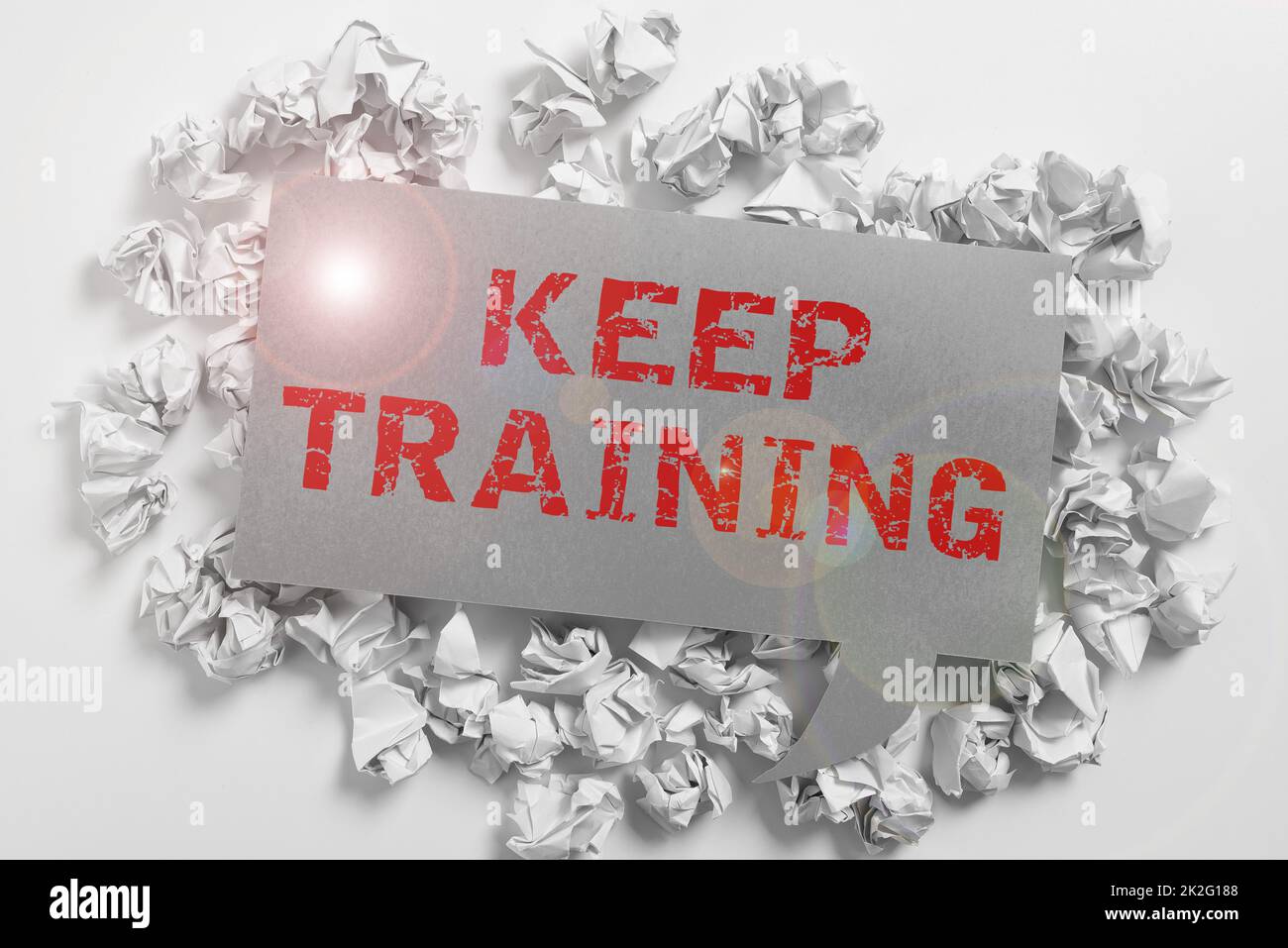 Text showing inspiration Keep Training. Word for Grounding Drilling ...