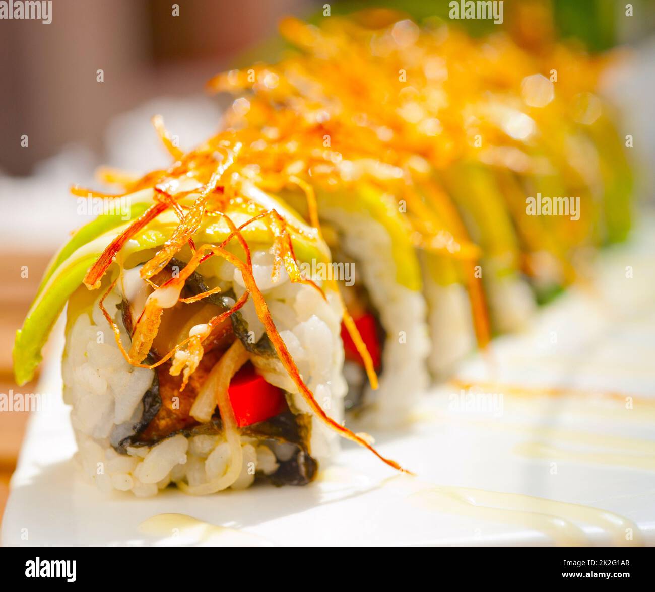 Japanese sushi rolls Maki Sushi Stock Photo - Alamy