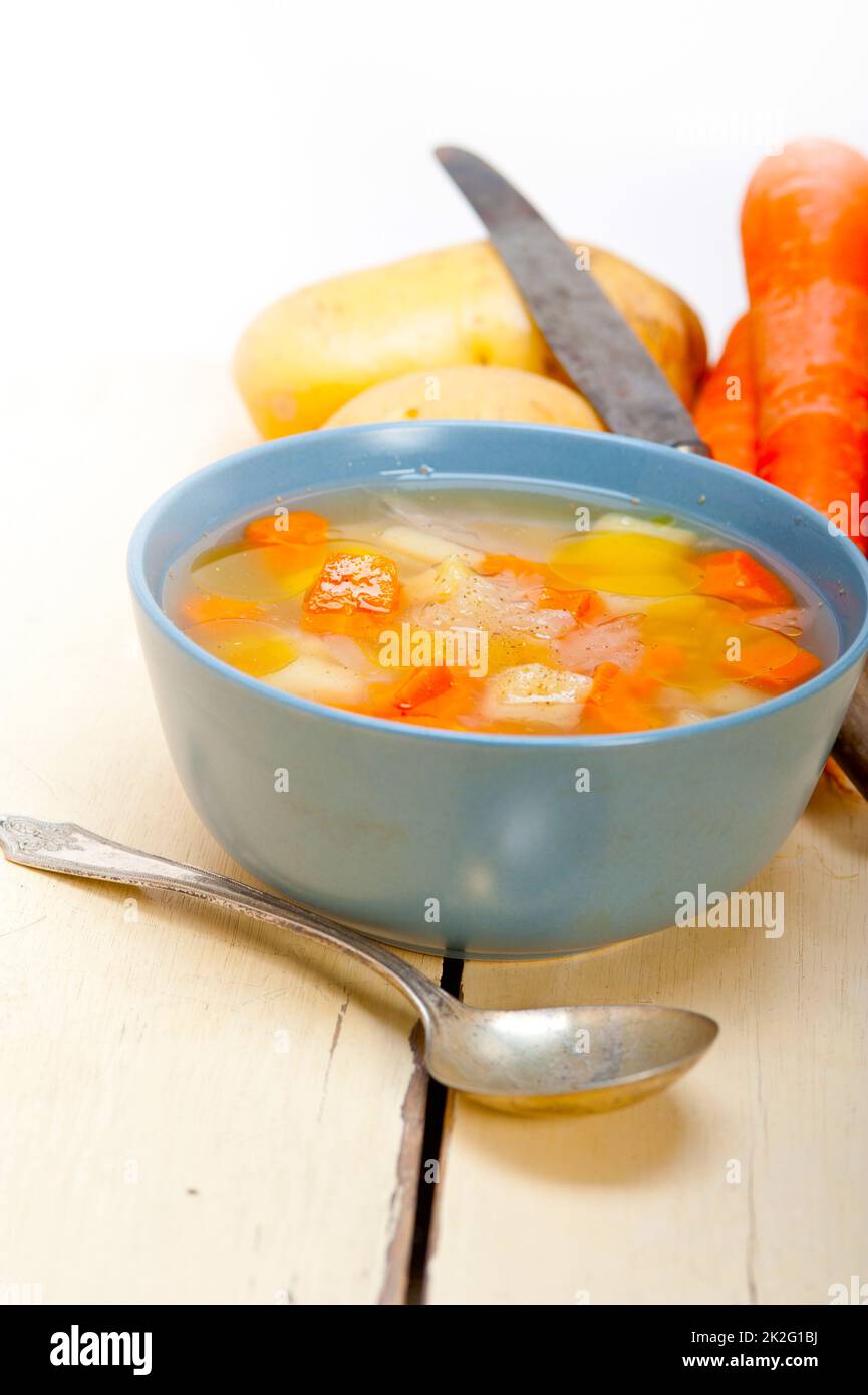Traditional Italian minestrone soup Stock Photo - Alamy
