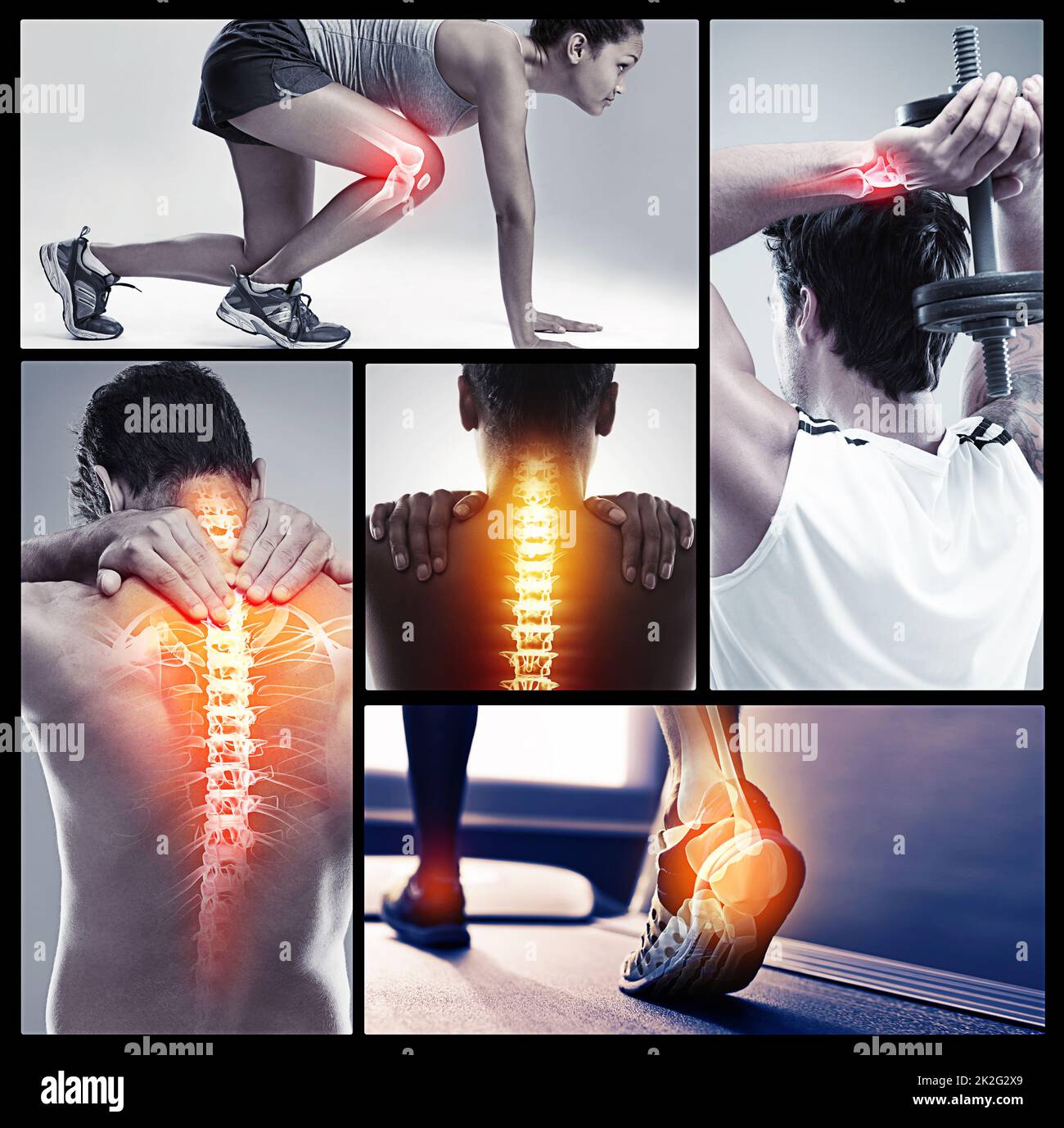 Theres risk of injury in every sport. Composite image of sports ...
