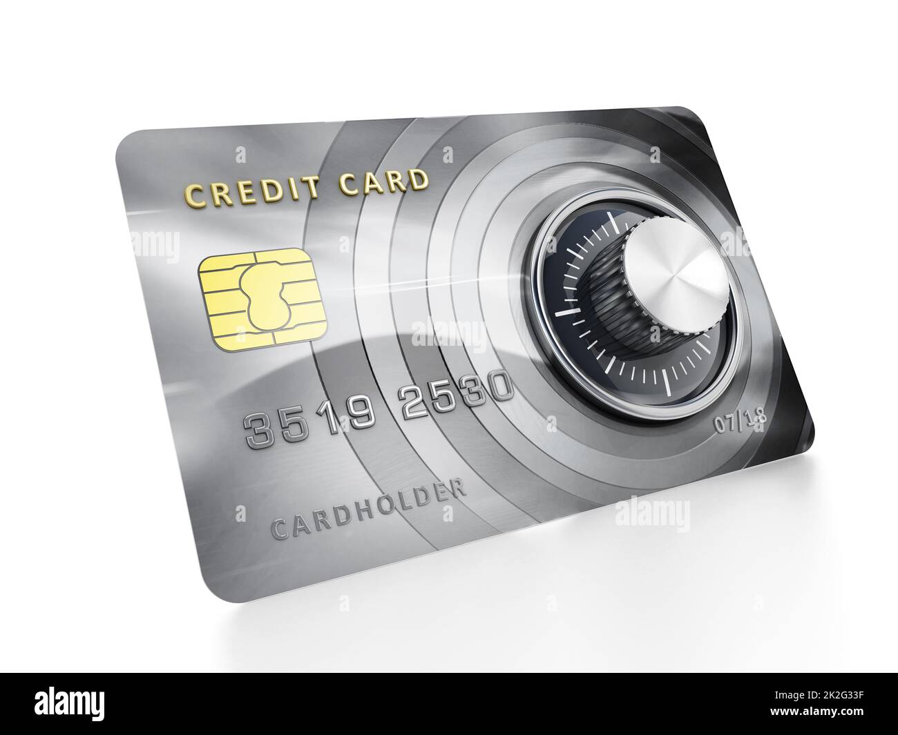 Credit card with lock Stock Photo - Alamy