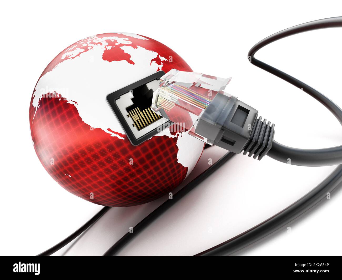 Global network cable map hi-res stock photography and images - Alamy
