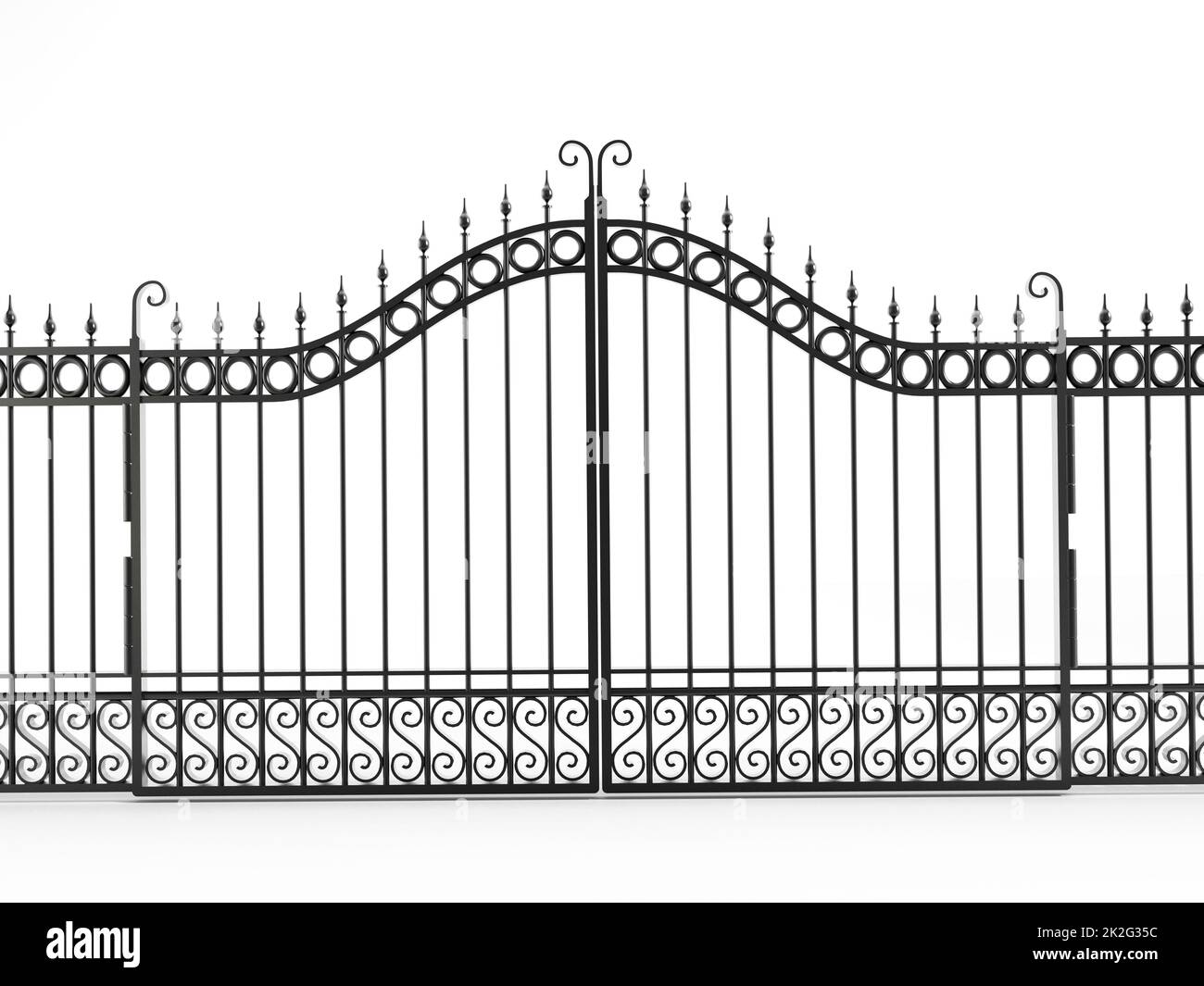 Forged iron gate Cut Out Stock Images & Pictures - Alamy
