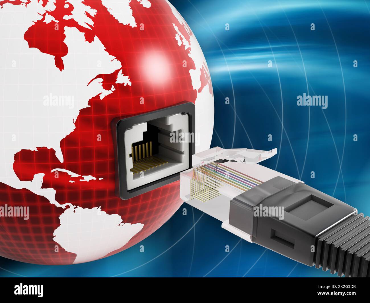 Global network cable map hi-res stock photography and images - Alamy