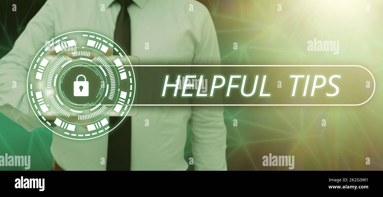 Conceptual caption Helpful Tips. Internet Concept Ask an Expert Solutions Hints Consulting ...