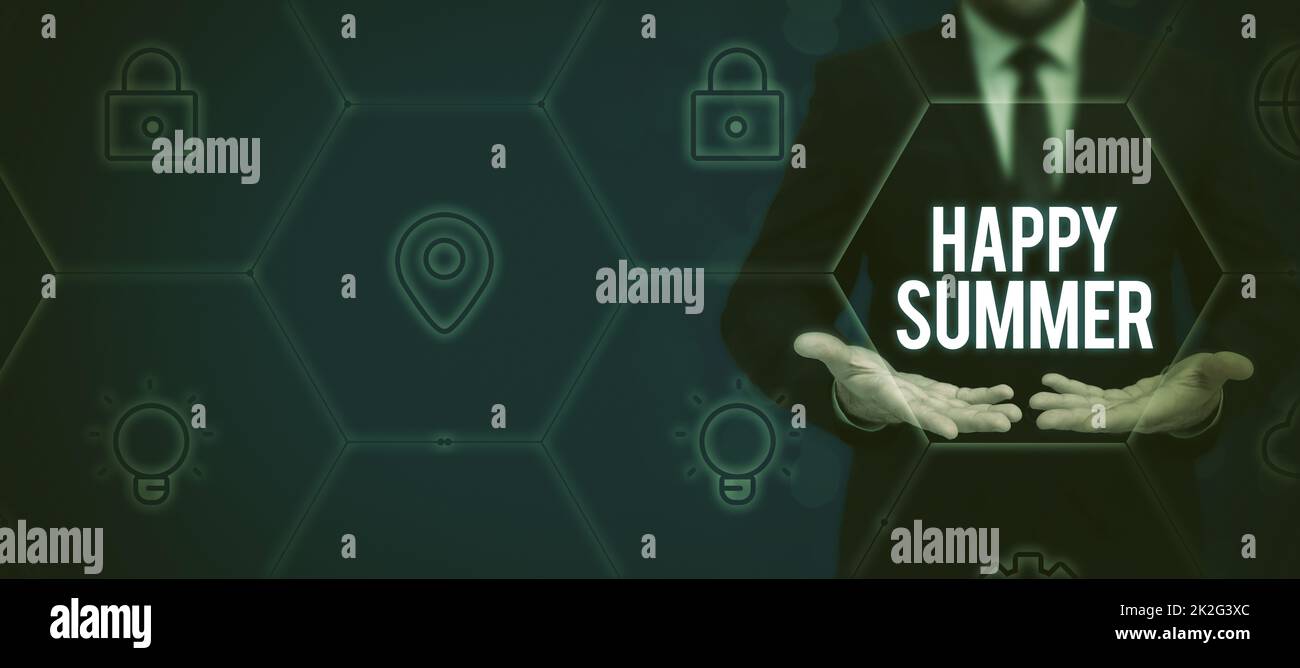 Conceptual caption Happy Summer. Internet Concept Beaches Sunshine ...