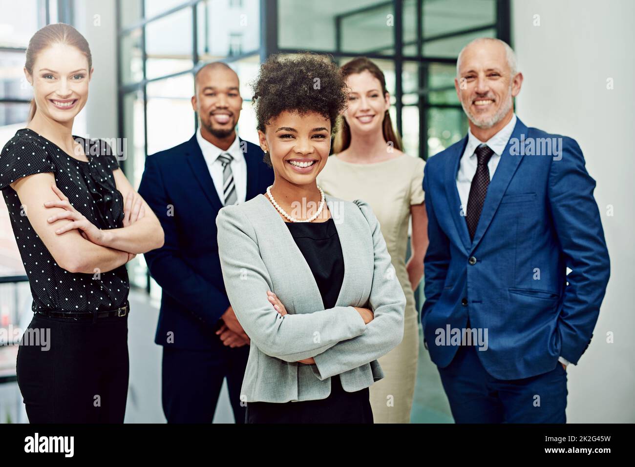 We bring our A game every day. Cropped portrait of a diverse group of ...