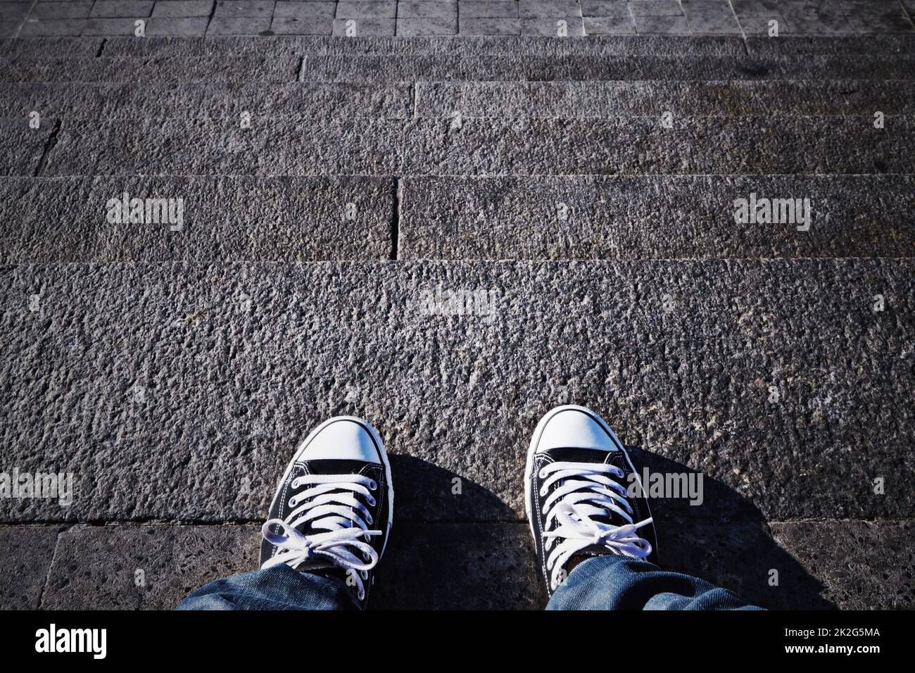 Person steps hi-res stock photography and images - Alamy