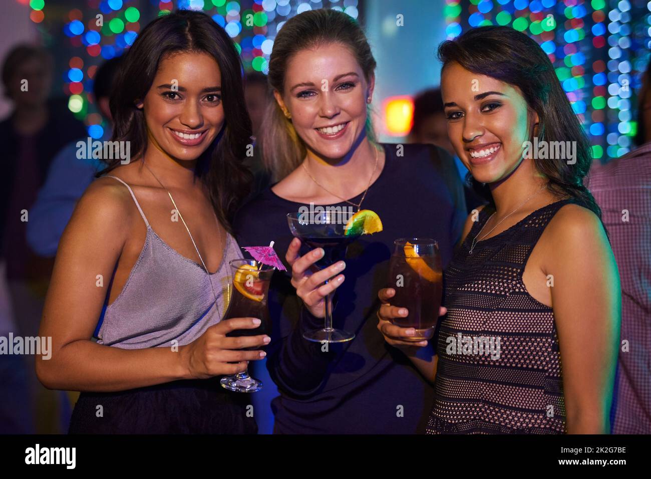 Weve got some catching up and partying to do. Portrait of a group of ...