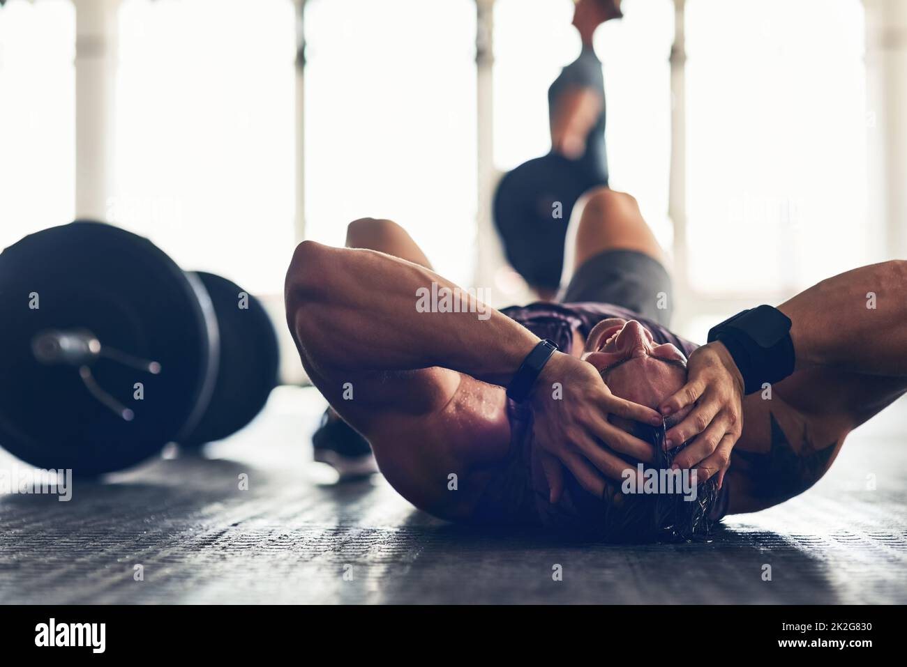 Man exhausted gym hi-res stock photography and images - Alamy