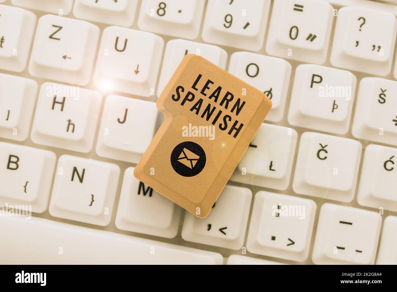 Text showing inspiration Learn Spanish. Concept meaning Translation ...