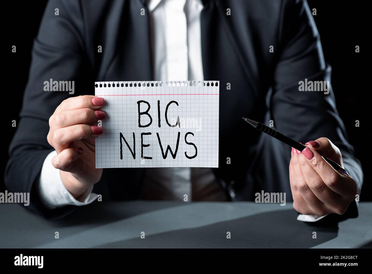 Text caption presenting Big News. Word Written on knowing actions no ...