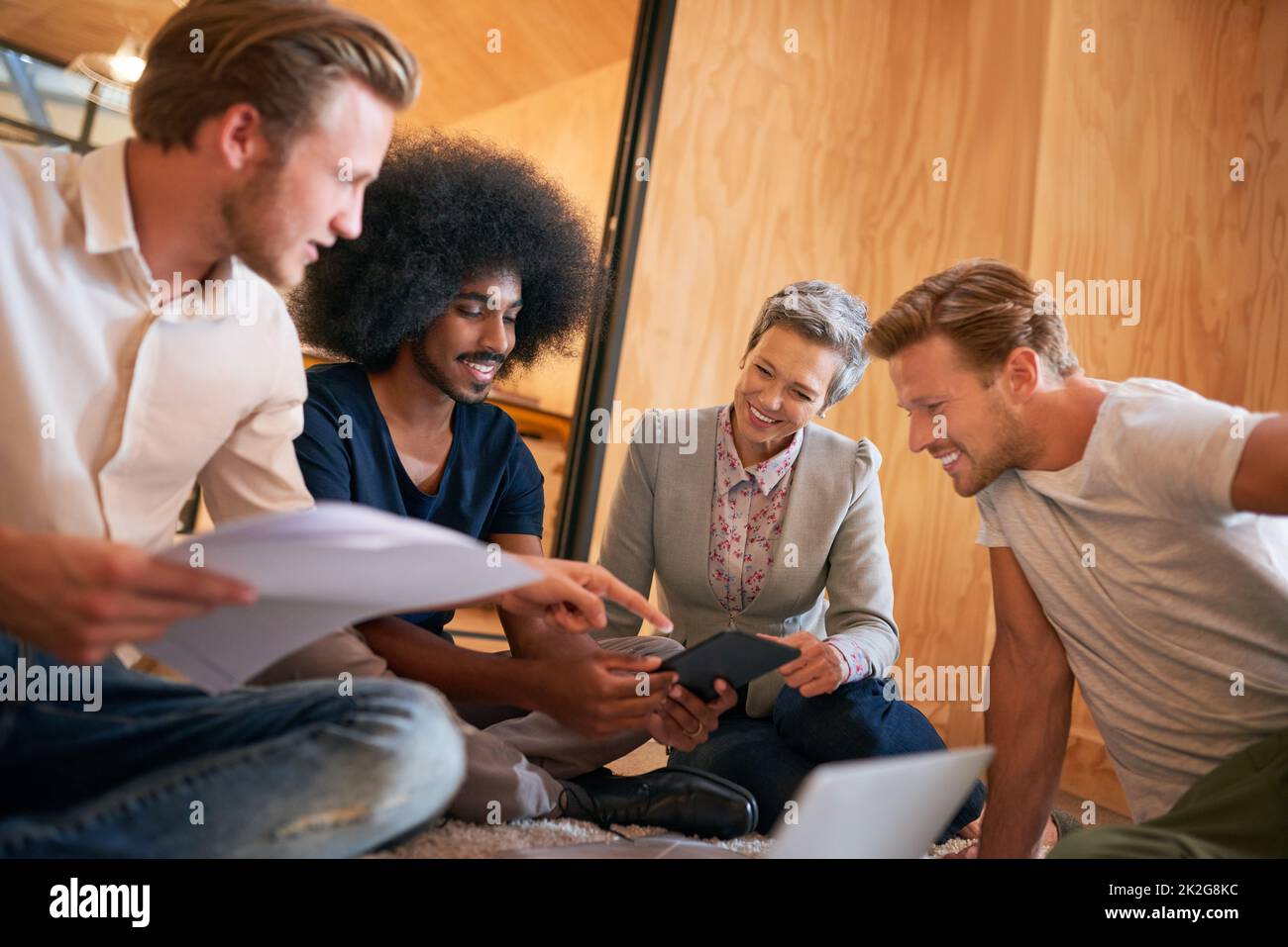 Using technology to bring more customers closer to their company. Shot ...