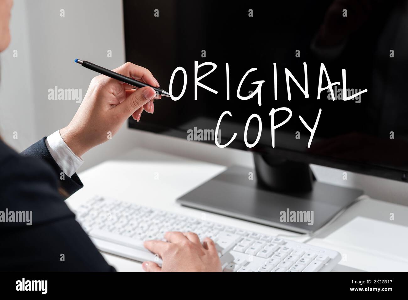 Text showing inspiration Original Copy. Word Written on Main Script ...