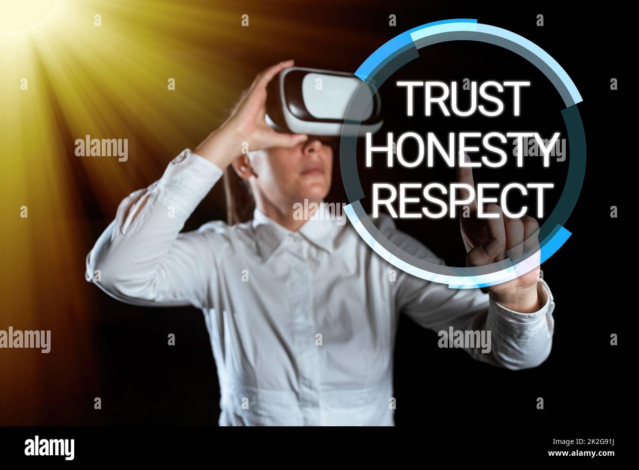 Inspiration showing sign Trust Honesty Respect. Word for Respectable ...