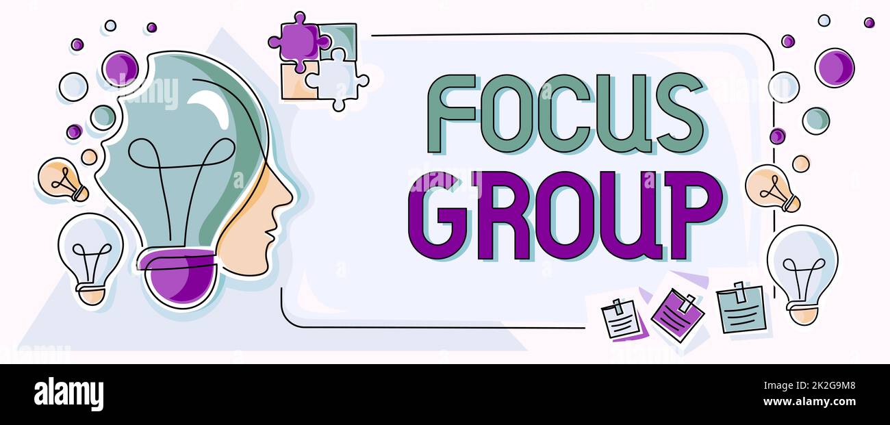 Sign displaying Focus Group. Internet Concept showing assembled to ...