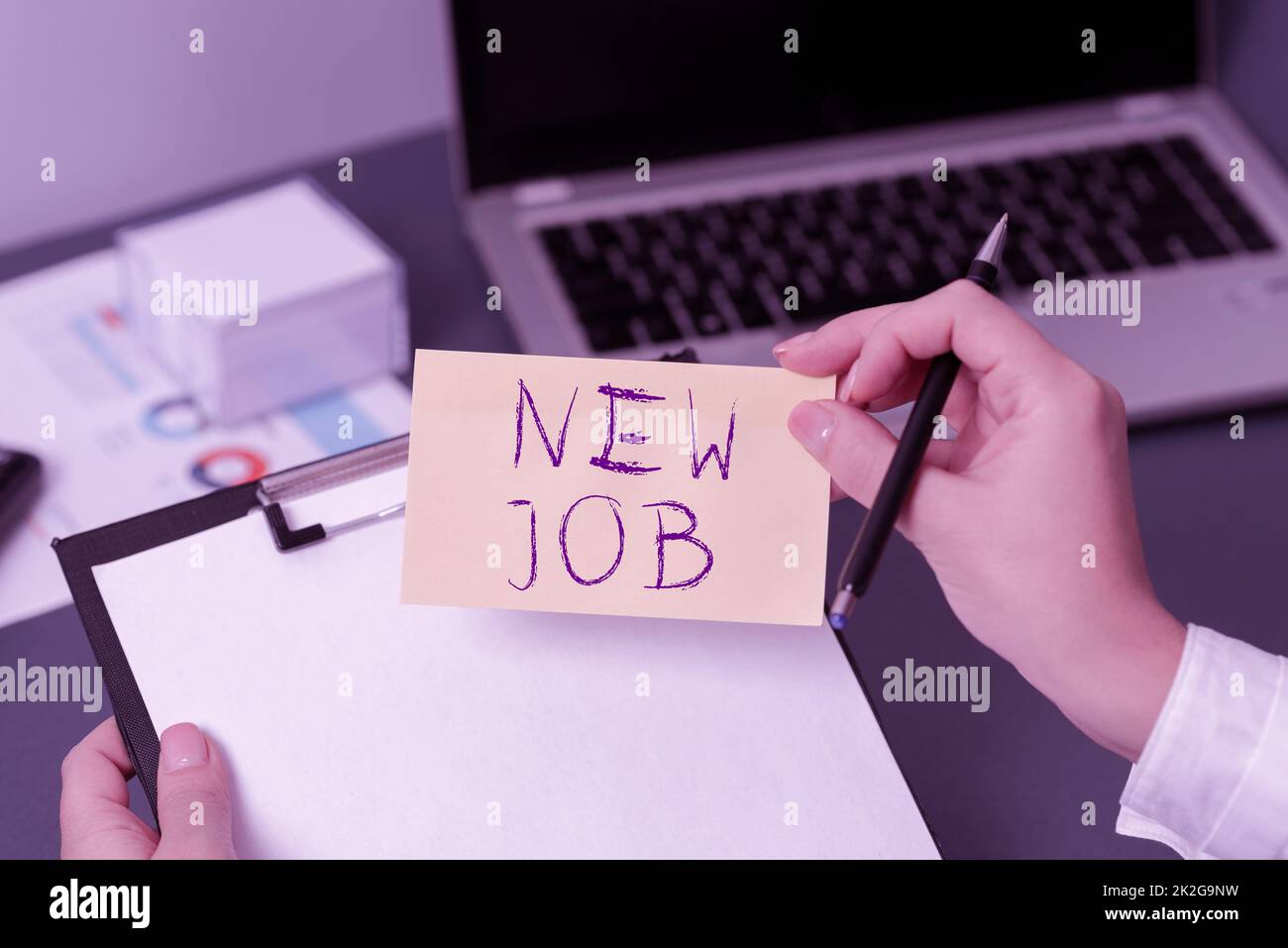 Conceptual caption New Job. Business concept signing contract Finding ...