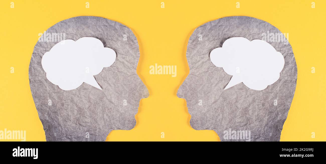 Two face silhouette hi-res stock photography and images - Alamy