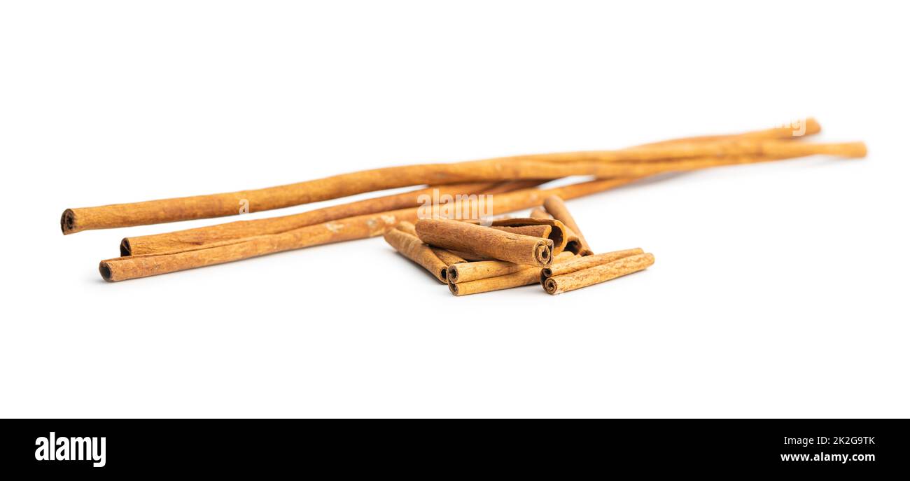 Dry cinnamon sticks isolated on white background. Cinnamon spice Stock ...