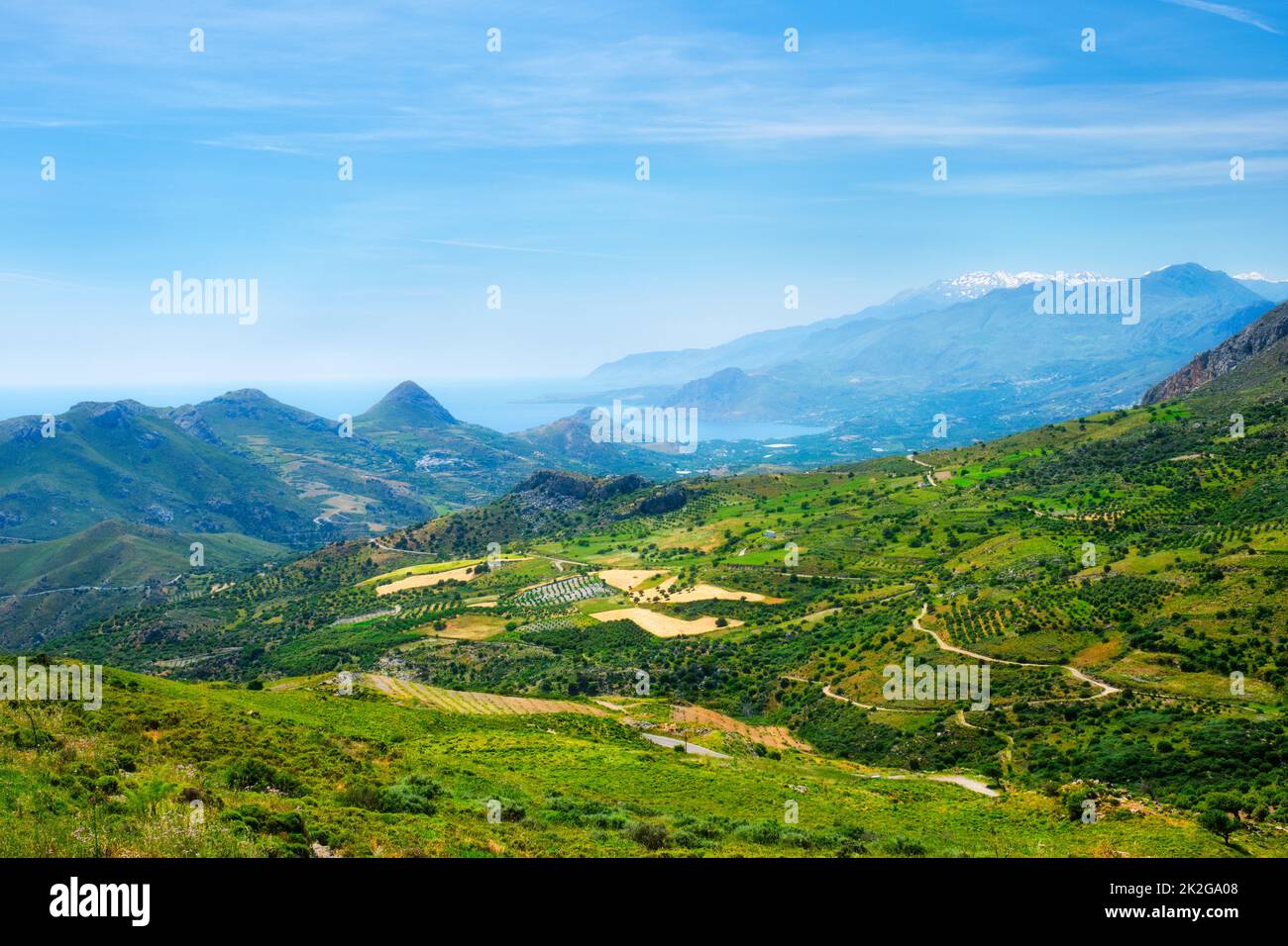 Aerial view of Crete island in Greece Stock Photo - Alamy