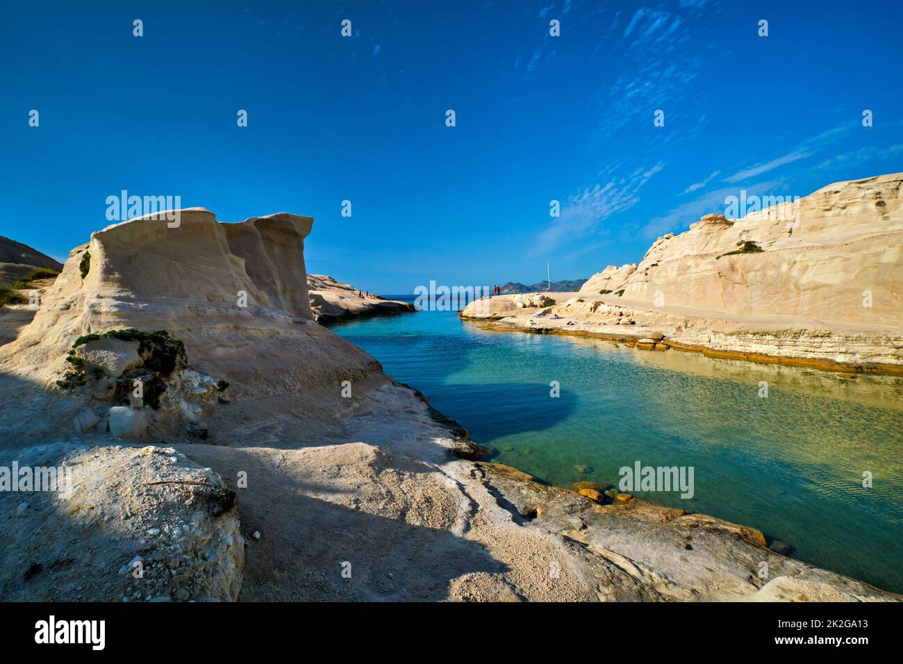 Famous Sarakiniko beach on Milos island in Greece Stock Photo - Alamy